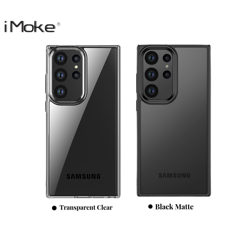 iMoke Clear Matte Casing for Samsung Galaxy S25 Ultra/S24 Ultra/S24 FE/S24+/S23FE/S23 Plus/S23 ...