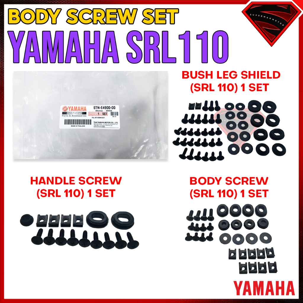 YAMAHA LAGENDA 110 SRL110 SRL 110 SRL 115 SRL115 SCREW COVERSET SKRU ...