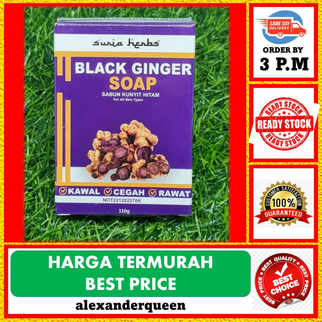 Sabun Black Ginger Sabun Kunyit Hitam Rawat Eczema Gatal Kurap Sabun ...