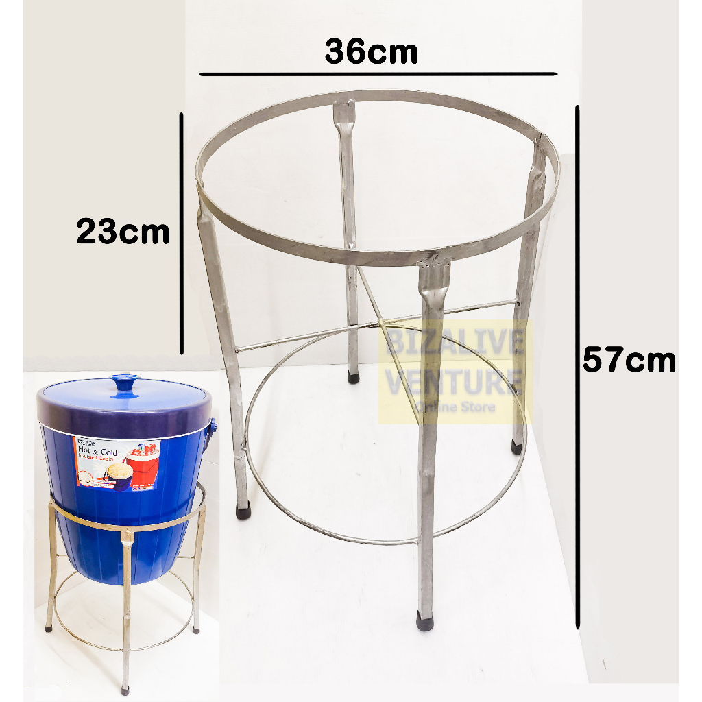 Steel Round Rice Rack Stand for Rice Bucket | Thermos Rice Bucket Stand ...