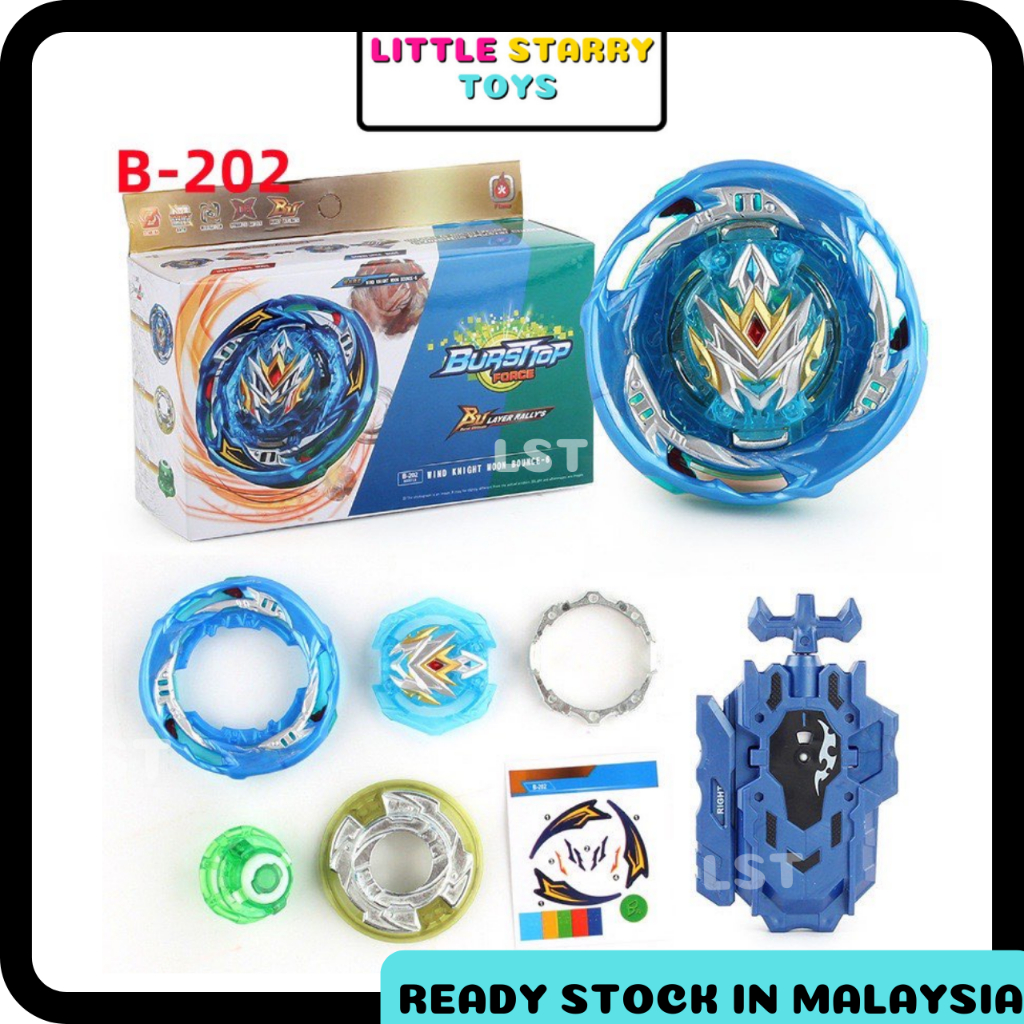 Ready Stock !! Beyblade Burst BU Starter B-202 Wind Knight B202 with ...