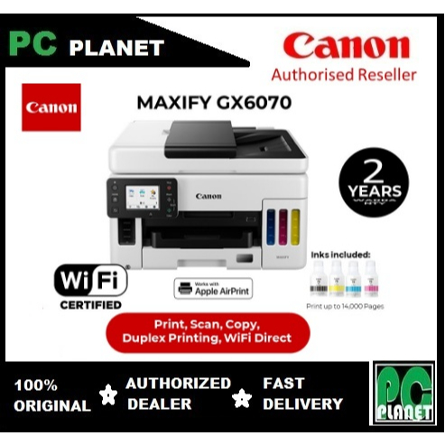 Canon MAXIFY GX6070//GX7070 Wireless Ink Tank Business Printer PRINT ...