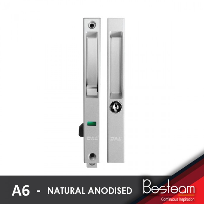 A6 ALUMINIUM SLIDING GLASS DOOR LOCK WITH KEYS ( NA 25MM ) | Shopee ...