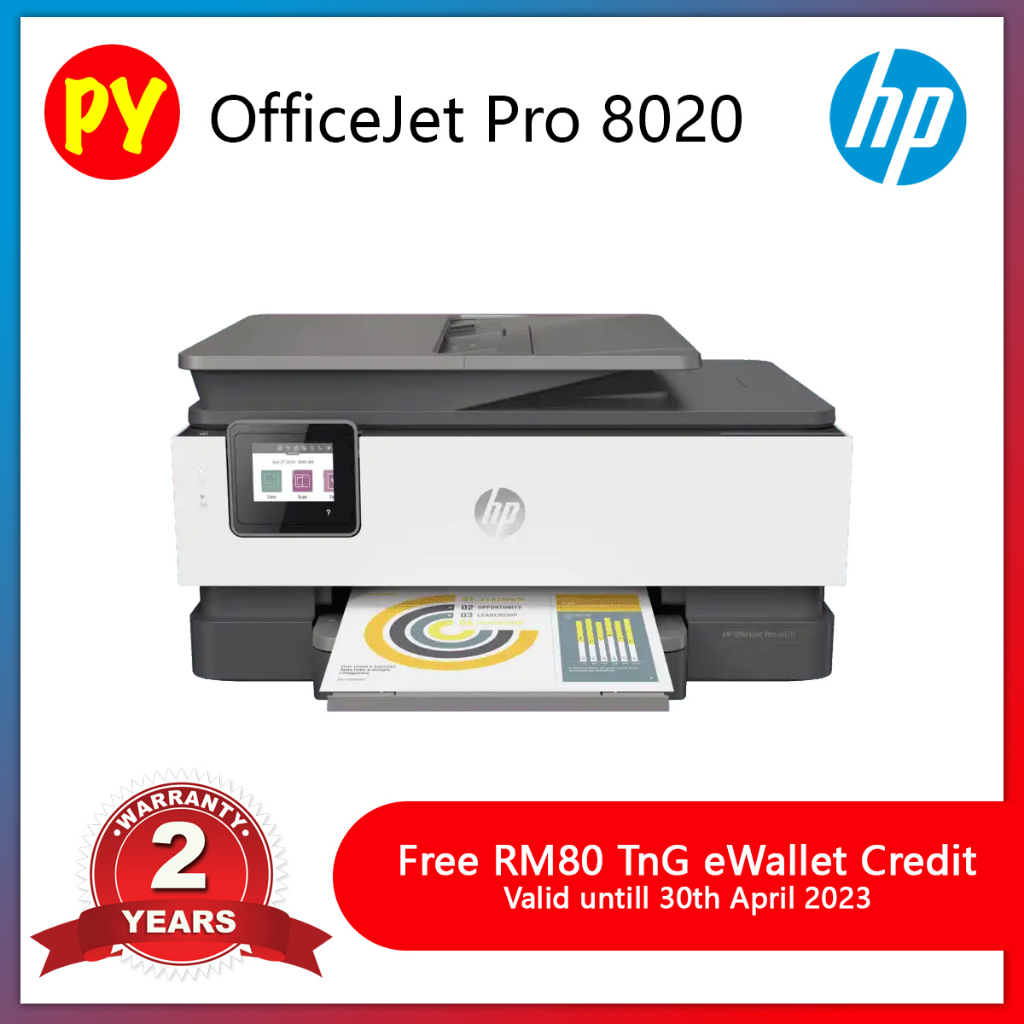 HP OfficeJet Pro 8020 All-in-One WiFi Printer + Free RM80 TnG | Shopee ...