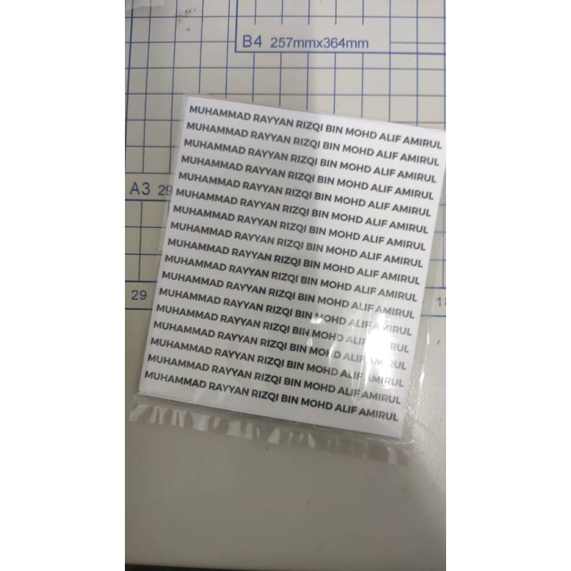 Sticker Nama Transparent ( NAMA ) | Shopee Malaysia