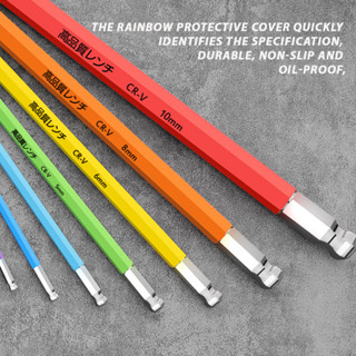 Allen Key Set Heavy Huty.Color Coded Ball Point Allen Key.(1.5mm～10mm ...