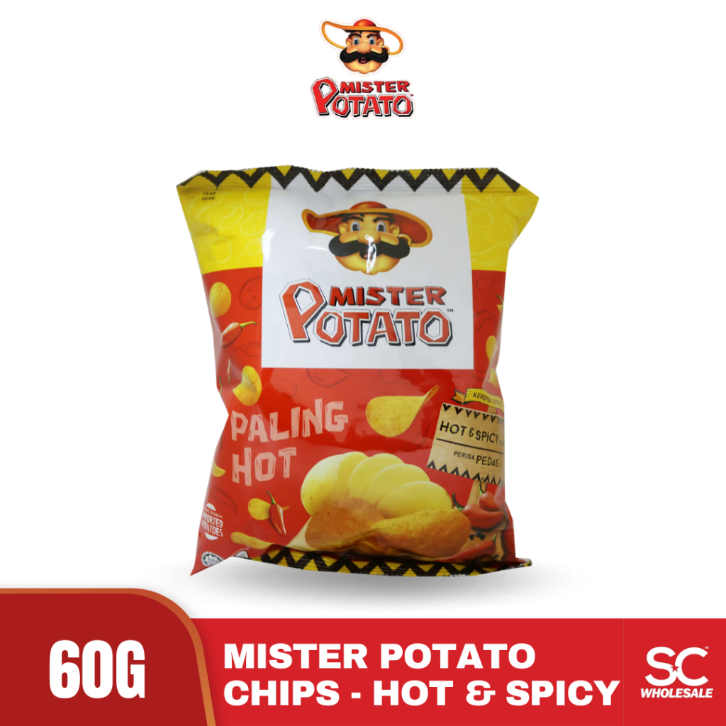 Mister Potato Chips Hot & Spicy 60G | Shopee Malaysia