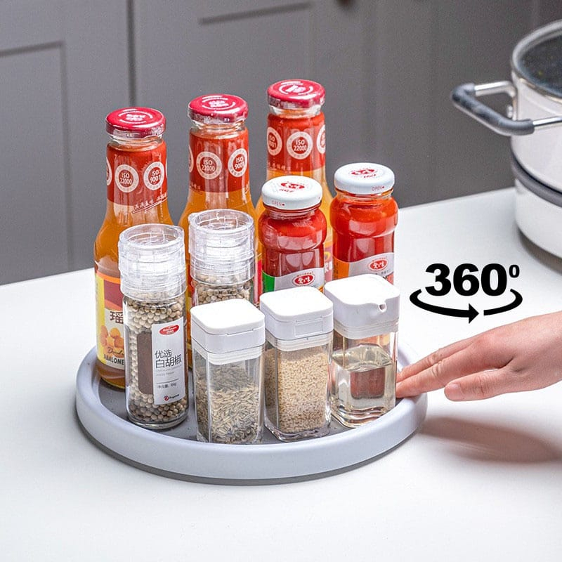 360 Degree Kitchen Turntable Rotating Spinning Storage Tray Space ...