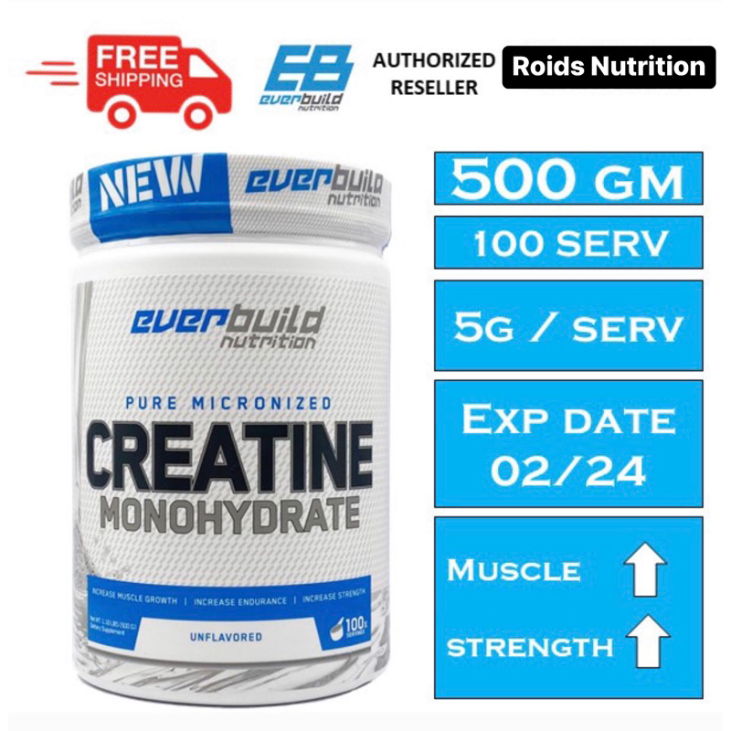 🔹PROMO🔹Everbuild NUTRITION CREATINE MONOHYDRATE 🔥🔥 | Shopee Malaysia