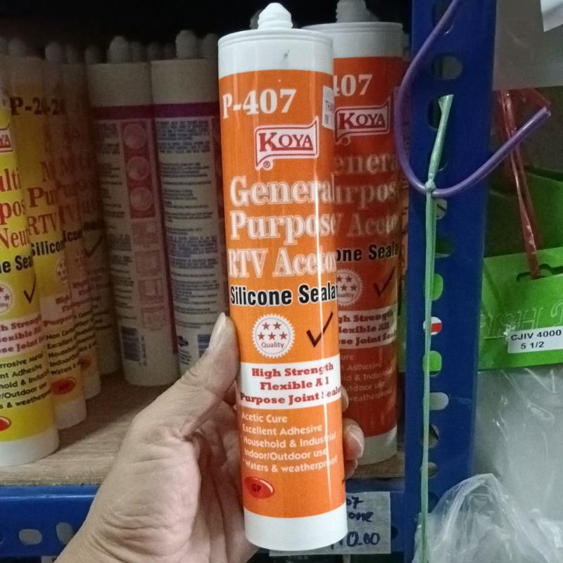 KOYA P-407 GP RTV Clear Waterproof Sealant Silicone / Silicon Kaca Warna Jernih | Shopee Malaysia