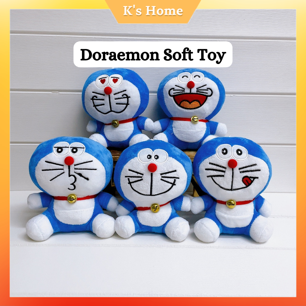 Doraemon Cartoon Cute Soft Toy with Stick Hanger Mainan Anak Patung ...