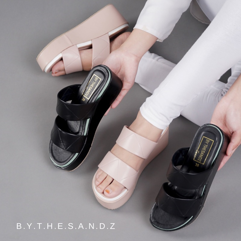 (24HOURS DELIVERY) VERY COMFY PREMIUM WOMEN WEDGES KASUT PEREMPUAN RAYA ...