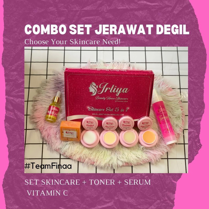 🔥 READY STOCK SKINCARE IRLIYA BEAUTY ( SET JERAGAT / FLEX² HITAM ) SET ...