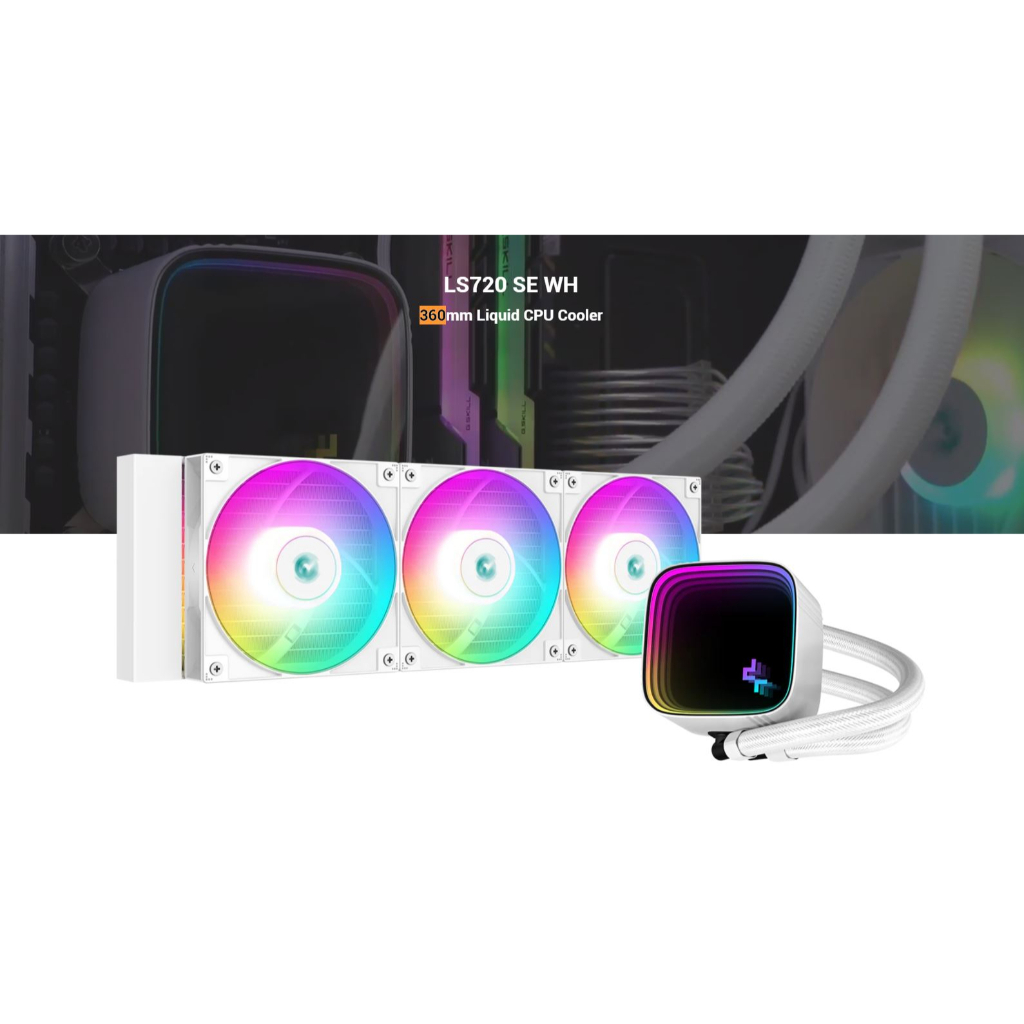 DeepCool LS520 SE 240mm & LS720 SE 360mm RGB Infinity Mirror Cover AIO ...