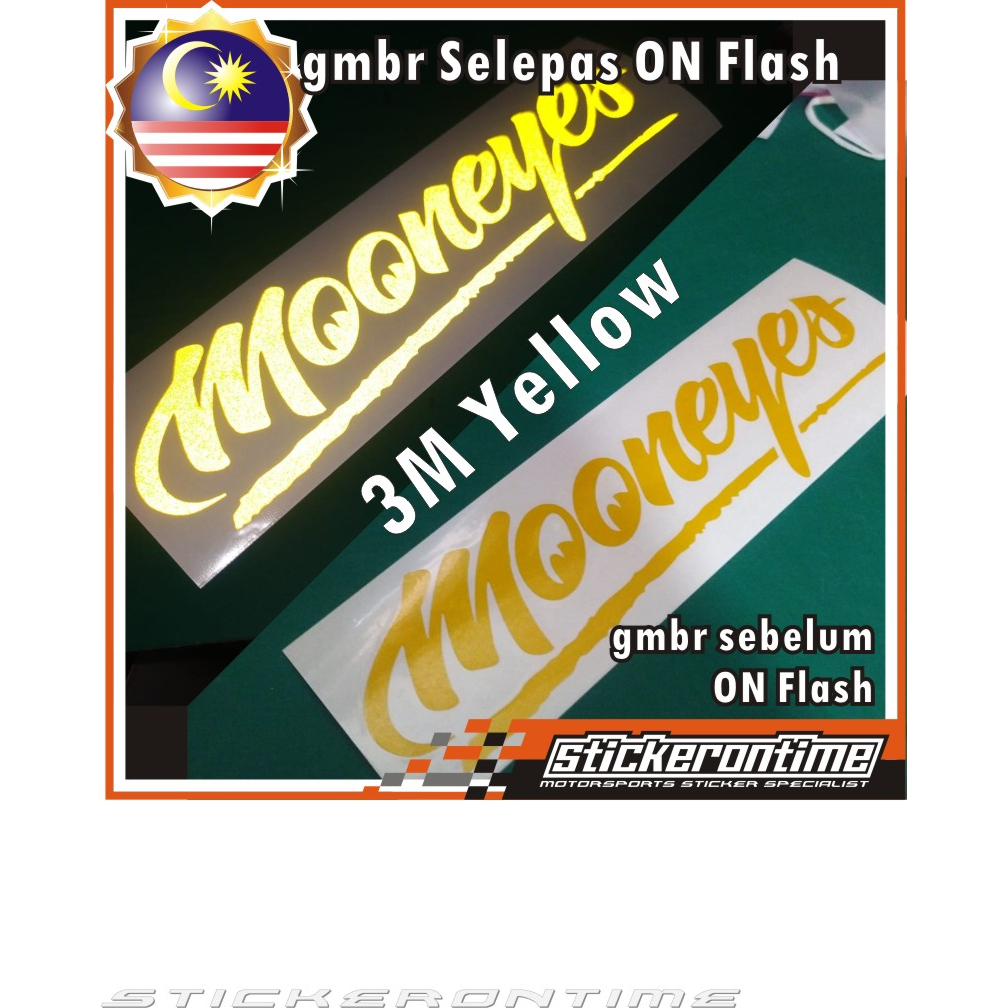 Sticker Mooneyes Moon Eyes sticker tampal kat luar Kereta atau cermin kereta | Shopee Malaysia