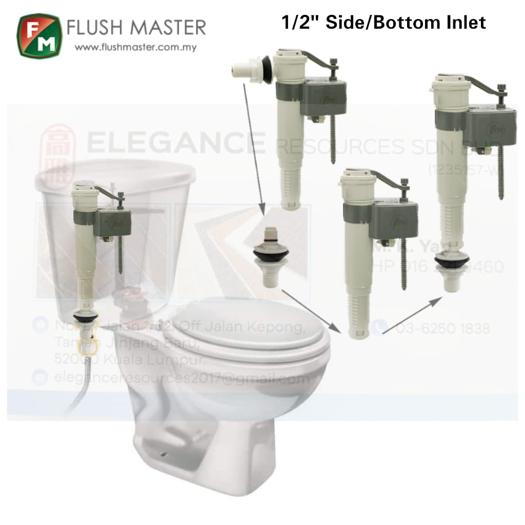 1/2'' BOTTOM INLET FILL VALVE SIDE INLET FILL VALVE TRANSFORMABLE FILL ...