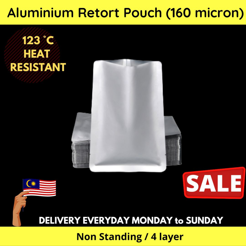Aluminium Retort Pouch/ 160 micron /Retort/Pes makanan/Tahan suhu panas ...