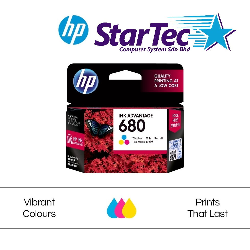 HP 680 Tri-color Original Ink Advantage Cartridge | Shopee Malaysia