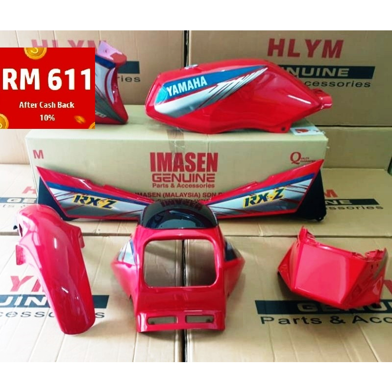 Y562 YAMAHA RXZ IMASEN MERAH SISIK/RXZ HLYM MUDGUARD TEBAL COVER SET ...