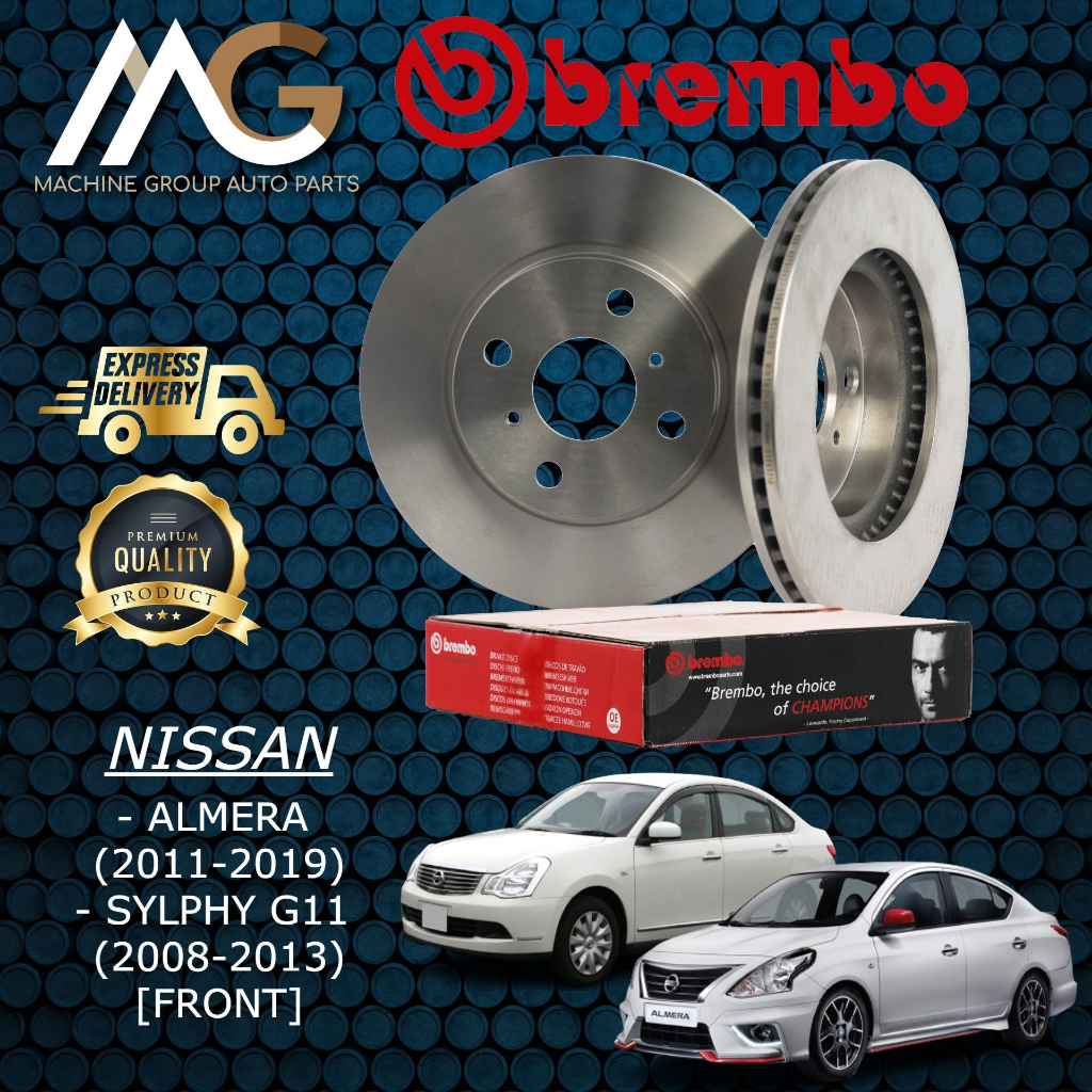 Brembo Nissan Almera N17 (2011-2019) , Sylphy G11 (2008-2013) Front ...