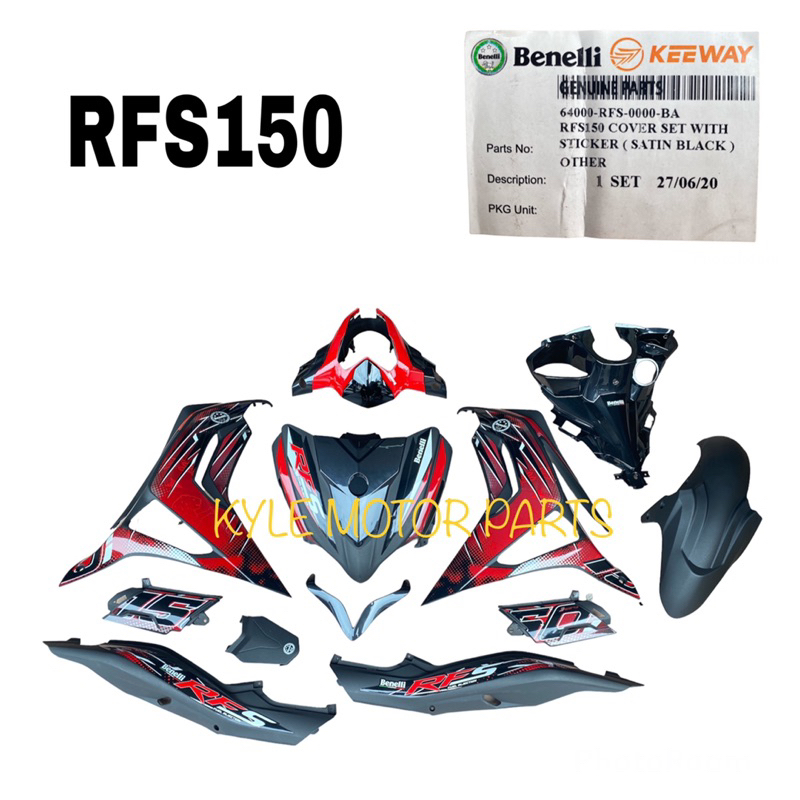 RFS150 BODY COVER FULL SET SATIN BLACK ORIGINAL BENELLI 100% *SIAP ...