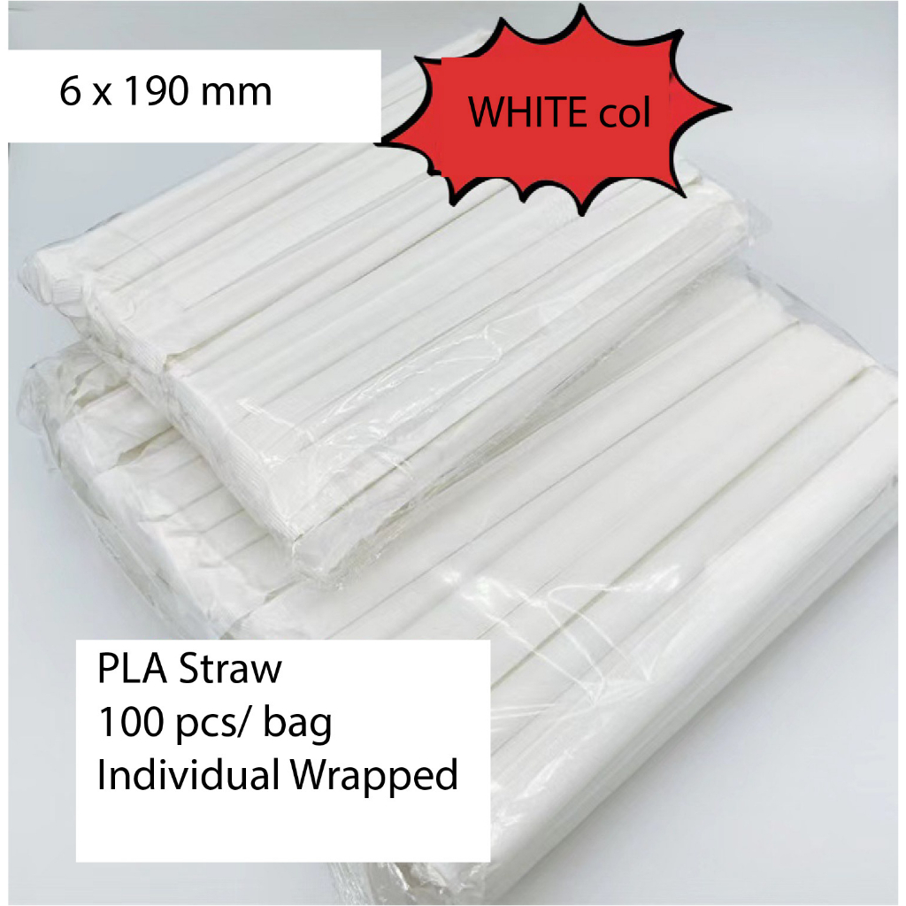 (READY STOCK)Coffee Boba Milk Tea Paper /PLA Straw Café Supplies 19 ...