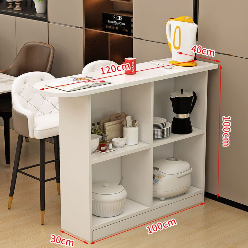 Kitchen Island Dining Table Bar Table Storage Cabinet Multilayer Shelf ...