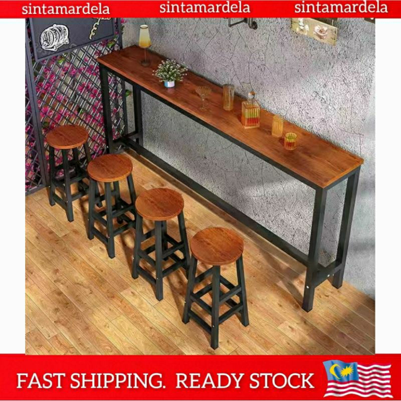 Meja Bar table Set makan Stool High chair Kerusi tinggi Modern stylish ...