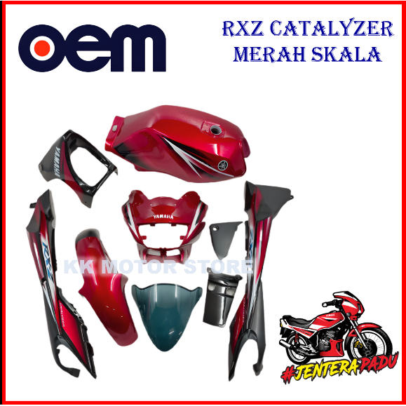 (100% OEM !!!) COVERSET RXZ CATALYZER OEM MERAH SKALA (FULL TANAM ...