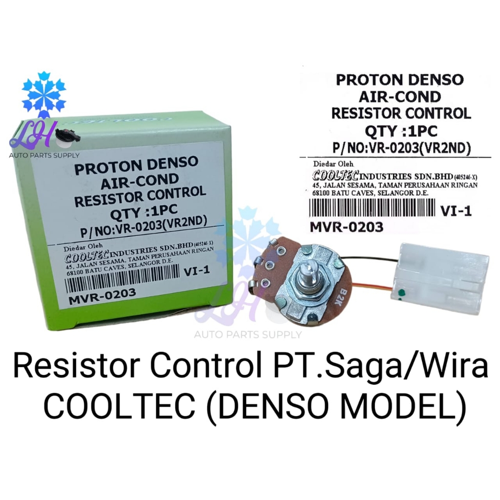 ORIGINAL COOLTEC (DENSO MODEL)(MVR-0203) Resistor Control Proton Wira ...