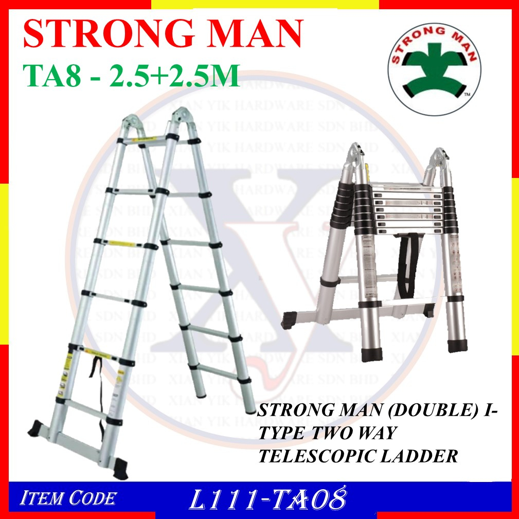 L111-TA08 (TA8 - 2.5+2.5M) STRONGMAN (DOUBLE) I-TYPE TWO WAY TELESCOPIC ...