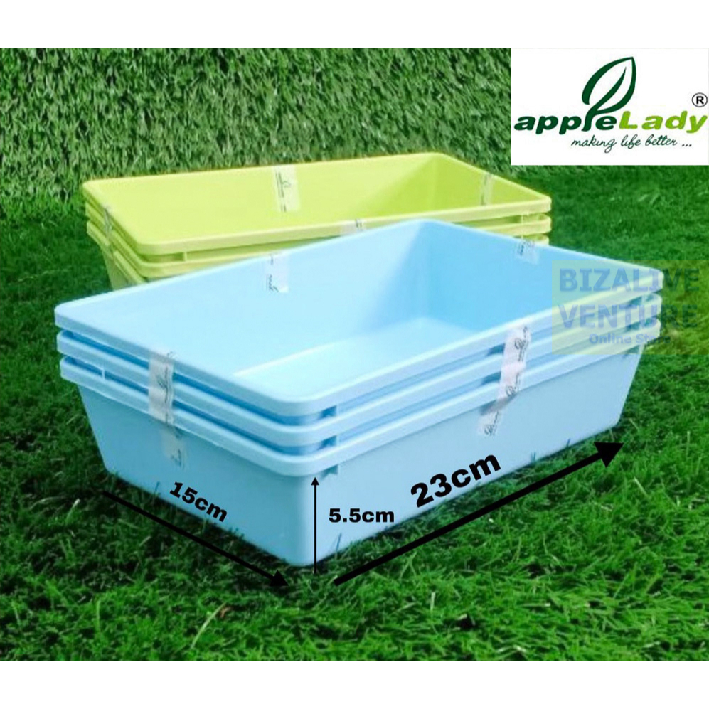(3 pcs) Apple Lady Mini Tray 3 in 1 Assorted Colour | Square Tray | Multi-Purpose Tray | Storage ...