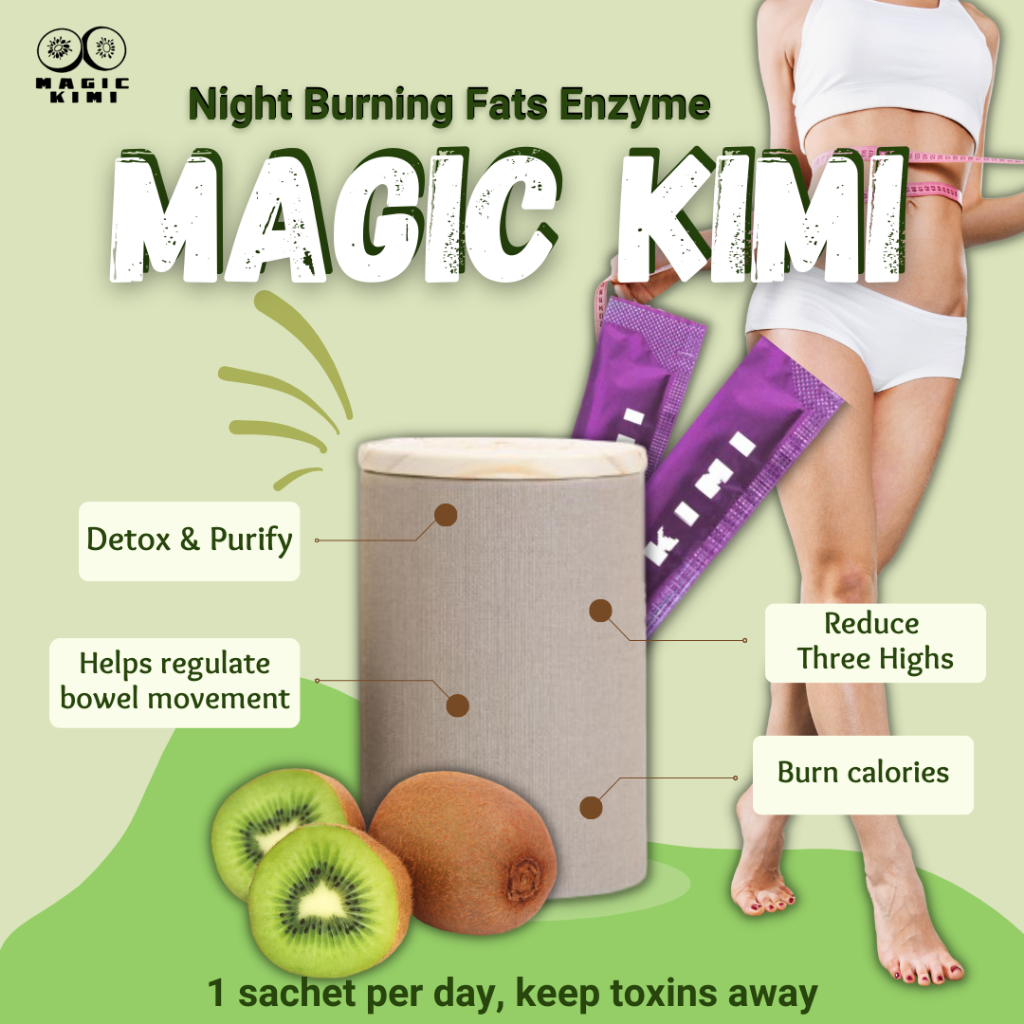 Magic Kimi Slimming Detox Enzyme (28s x 1 Boxes) [FREE GIFT] (Kiwi ...