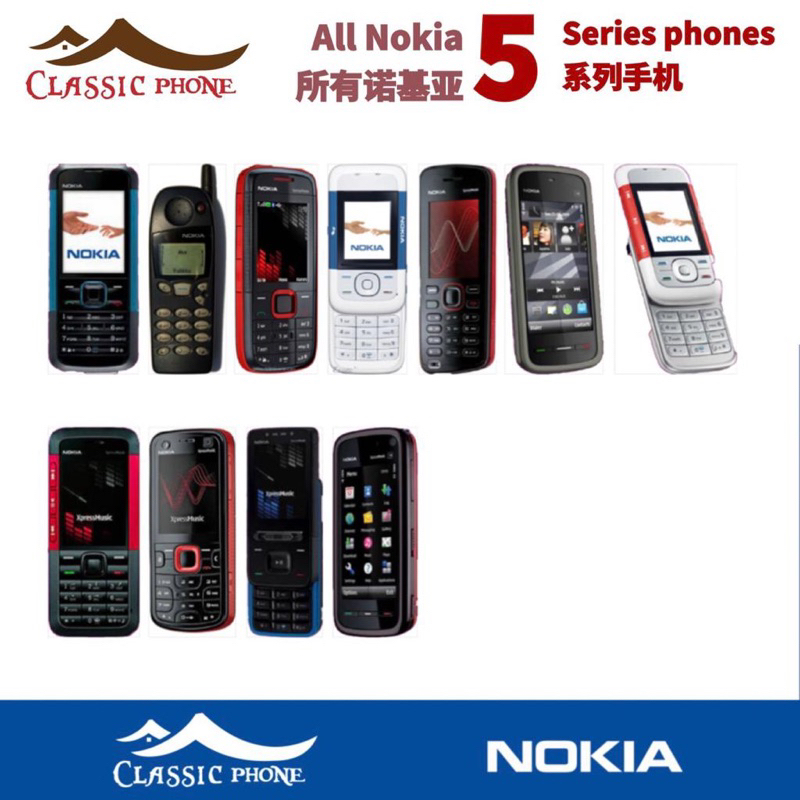 Original Nokia refurbished Classic phone 5000 5130 5200 5220 5230 5300 ...