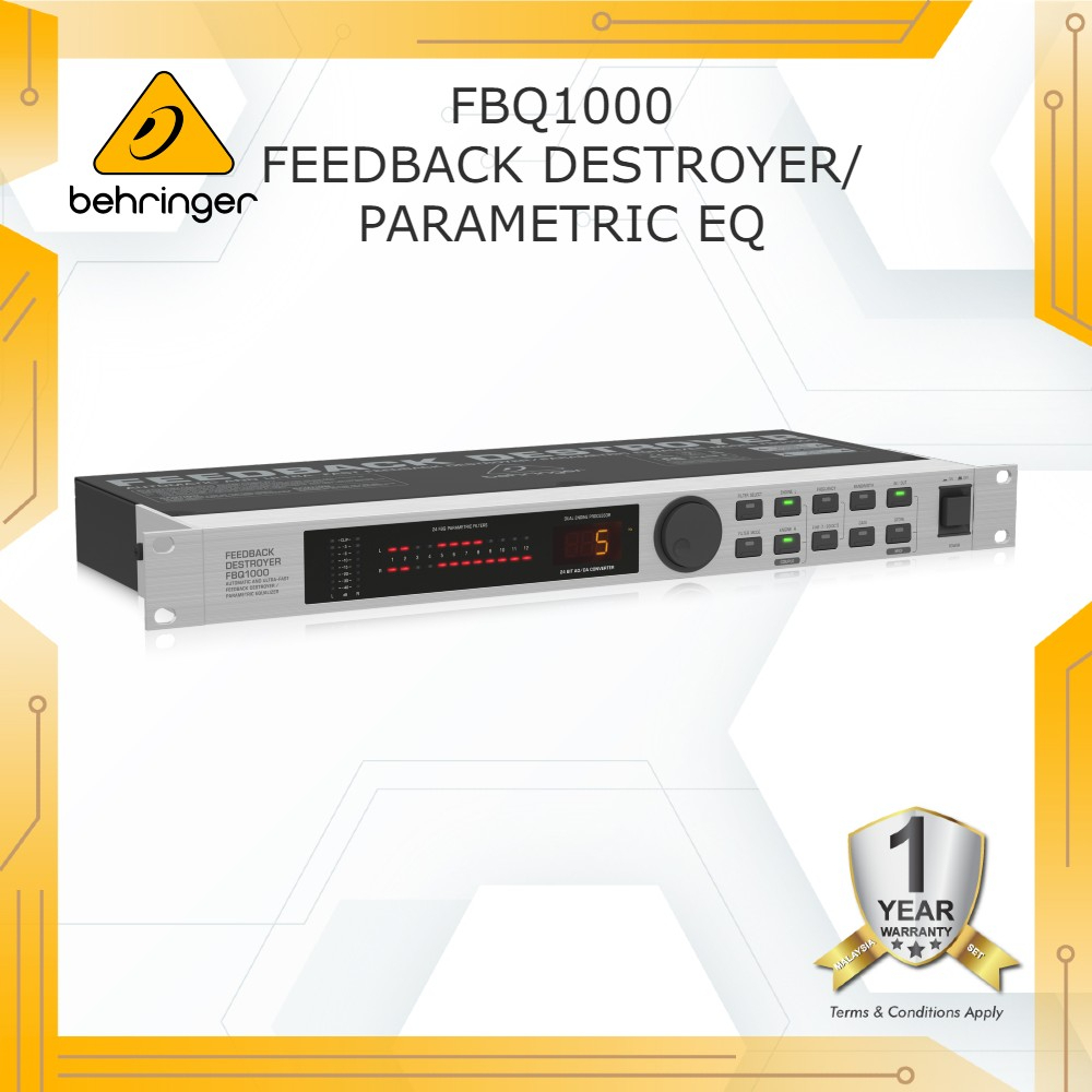 BEHRINGER FEEDBACK DESTROYER FBQ1000 Automatic and Ultra-Fast Feedback ...