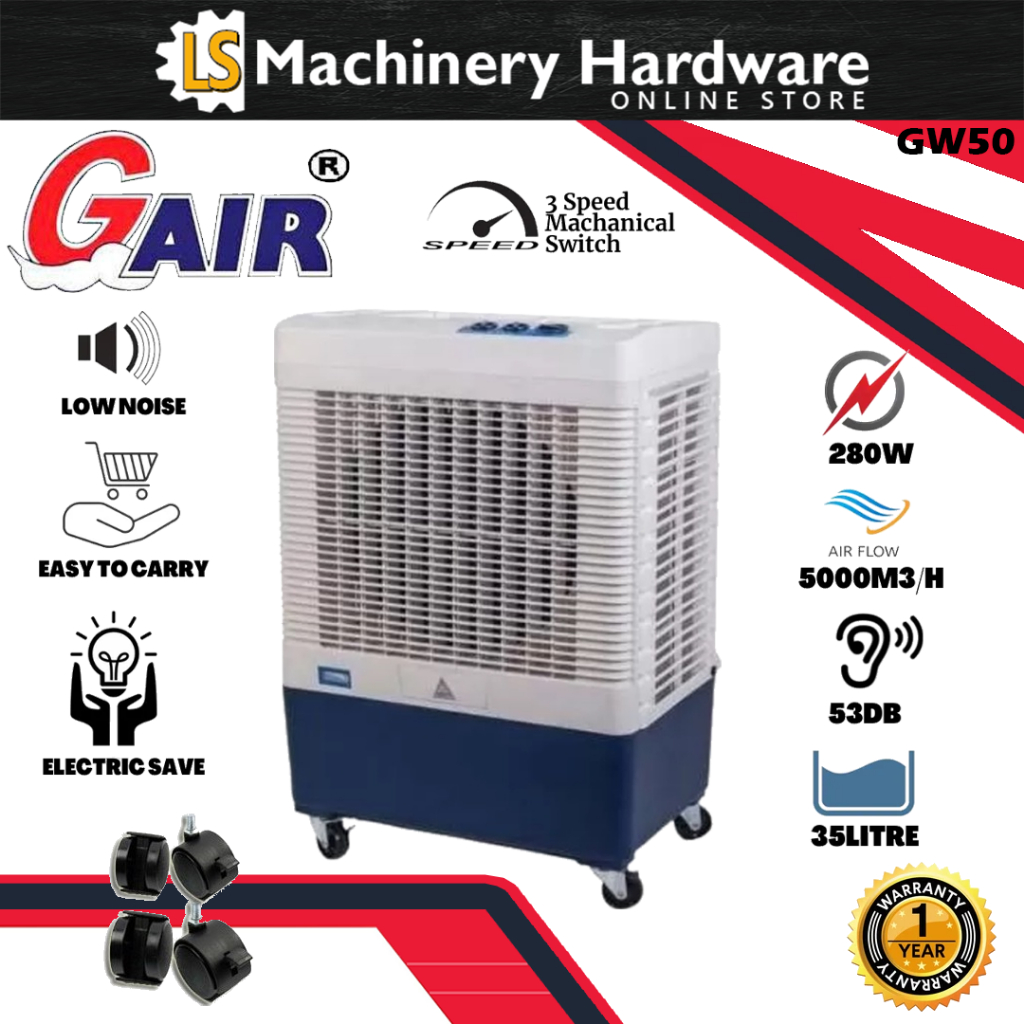 GAIR Evaporative Air Cooler High Efficiency Low Noise 3 Speed Control ...