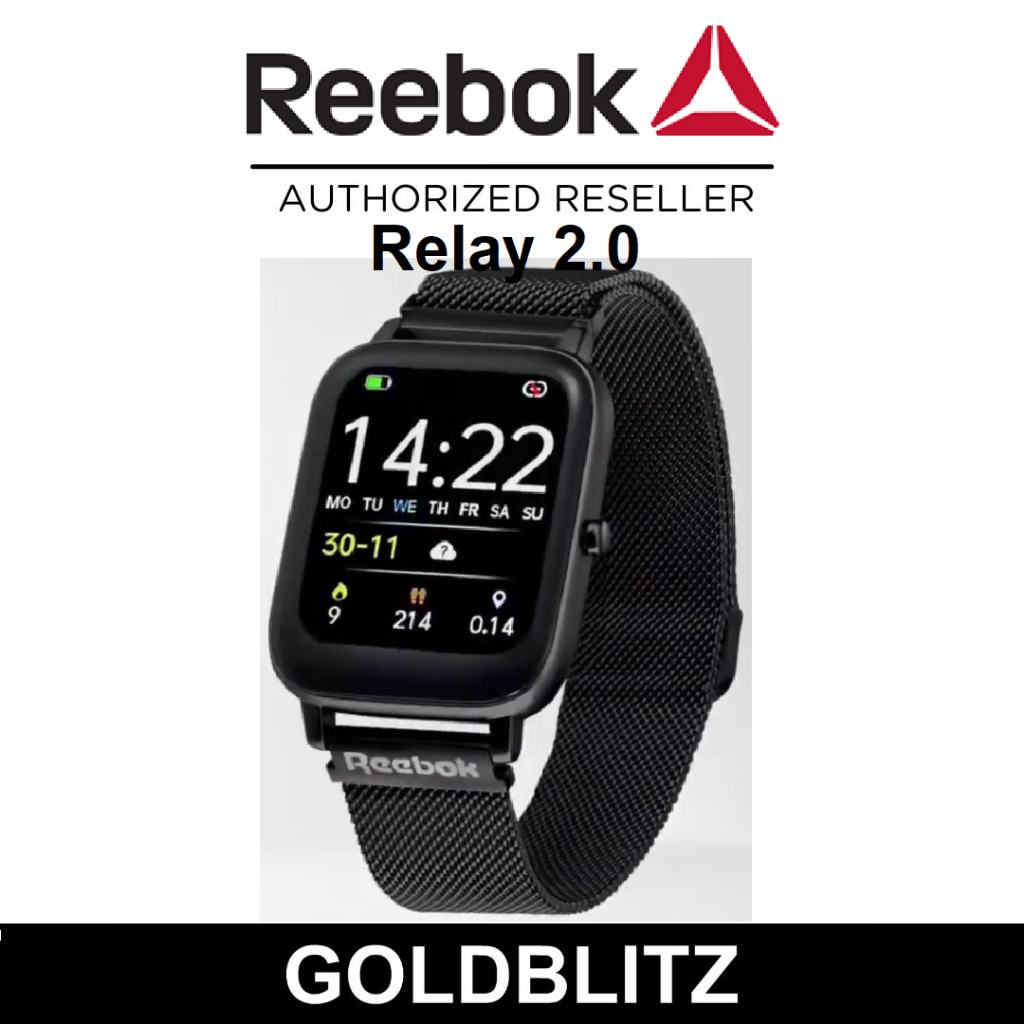 Reebok Smartwatch Relay 2.0 Unisex Touch Screen - Heart Rate Monitoring ...