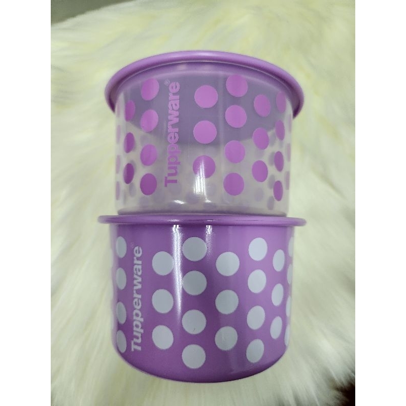 TUPPERWARE Polka Pearls One Touch Topper 600ml | Bekas Kedap Udara ...