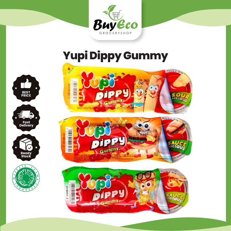 Yupi Dippy Gummy (Dipper Sour / Dipper Burger / Dipper Pizza) 22.5g ...