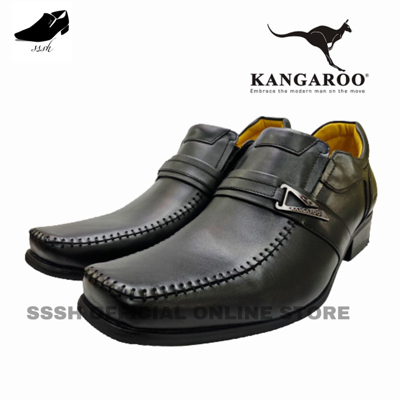 Original New KANGAROO Mens shoe full leather casual formal slip-on ...