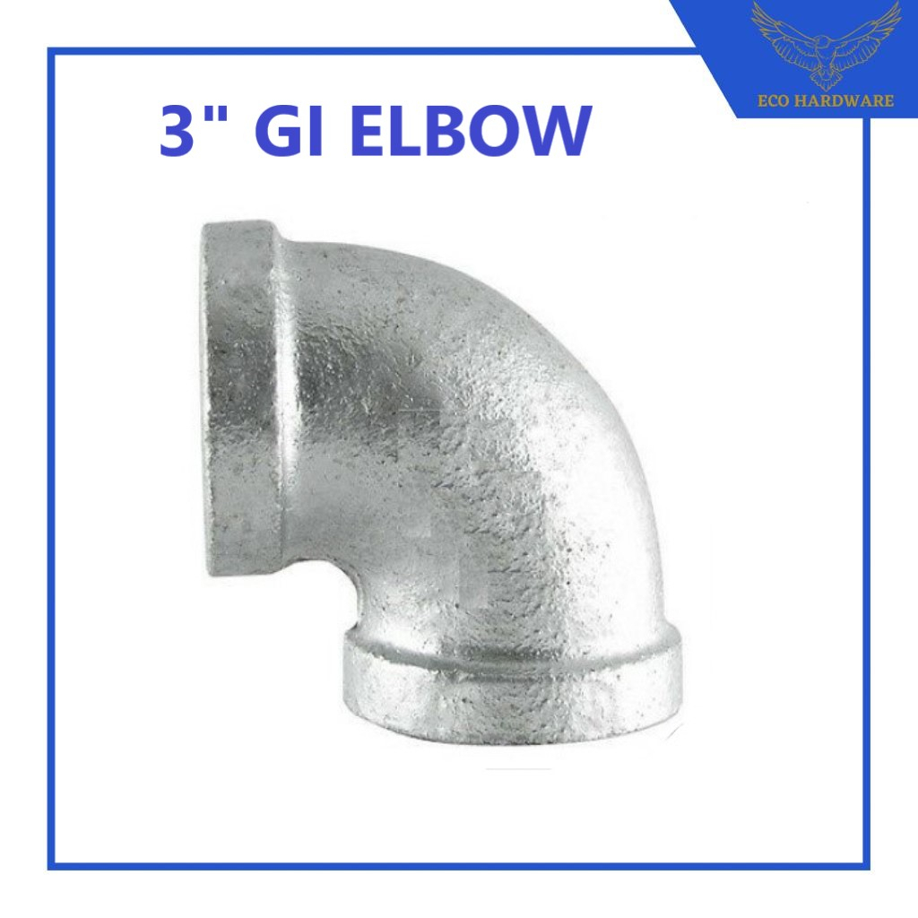 3" GI Galvanized Iron Besi Elbow Pipe Fitting | Shopee Malaysia