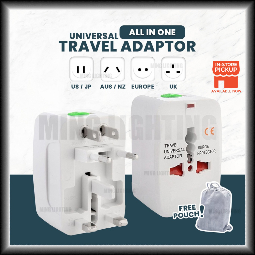 4in1 International Travel Adapter Multi Plug Adaptor Extension Switch ...