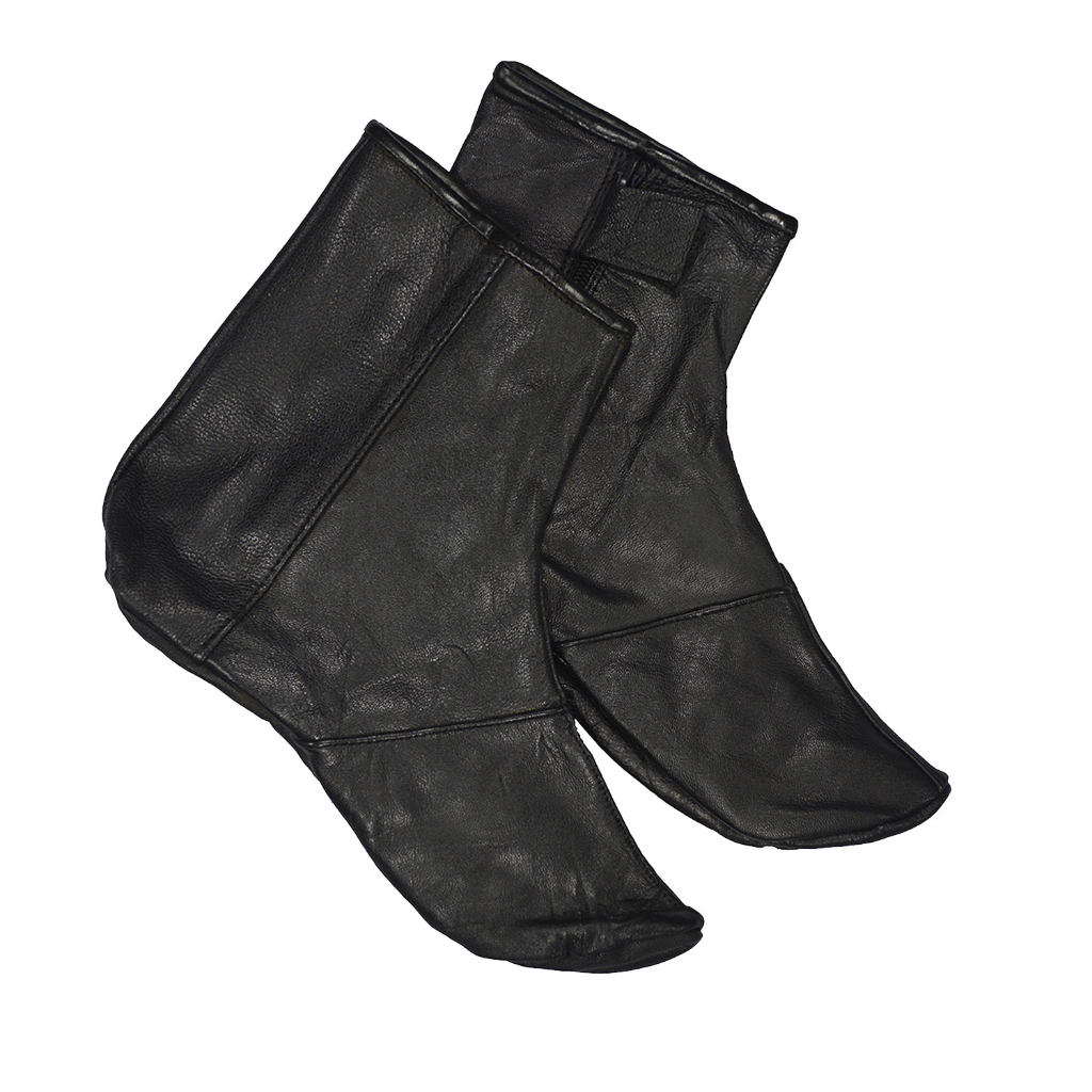 Men Women Muslim real Leather Zipper Socks Black Halal Sunnah Khuff ...