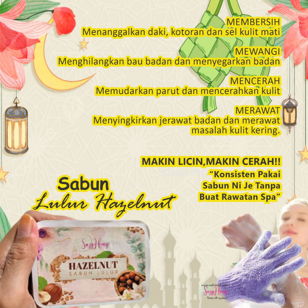 [200%] ORI SABUN LULUR HAZELNUT FREE glove scrubber for body /SABUN ...