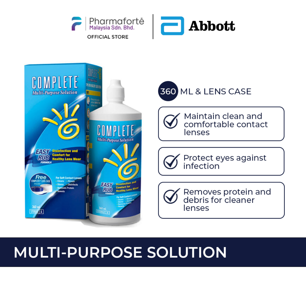 Complete Multi-Purpose Solution Easy Rub - Disinfection & Comfort For ...