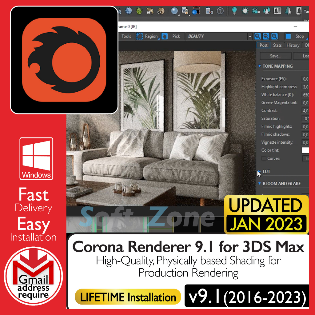 Corona Renderer 9.3 for 3DS MAX 2016-2024 - Precise & High Quality Rendering [WINDOWS x64 ...