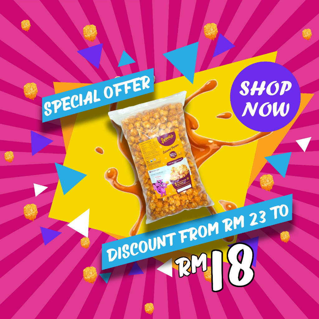 [OFFICIAL HQ] Popcorn Karamel/Caramel Sweekiz 500gm XL fully coated ...