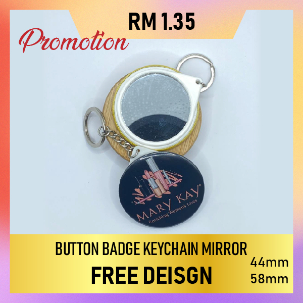 Customize Button Badge keychain 58mm (NO MINIMUM AND FREE DESIGN ...