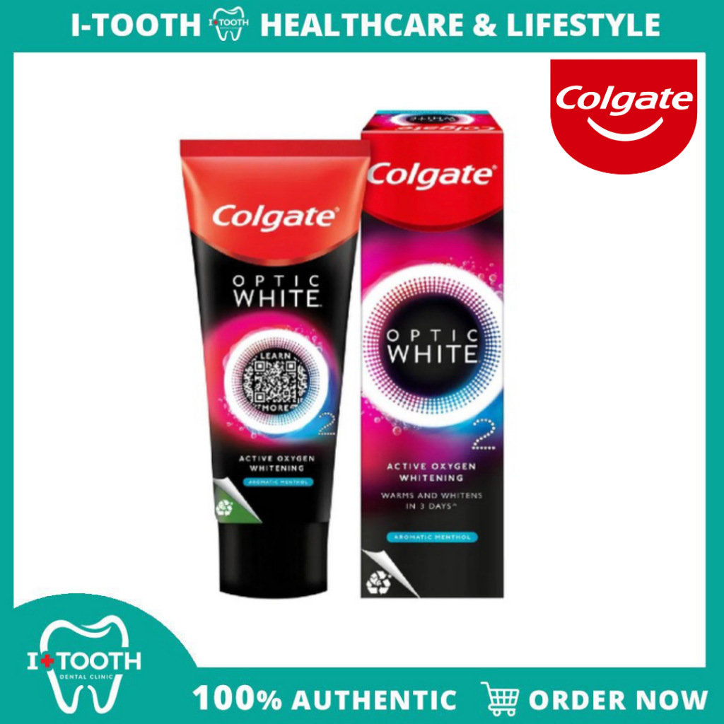 Colgate Optic White O2 Oxygen Whitening Toothpaste 85g | Shopee Malaysia