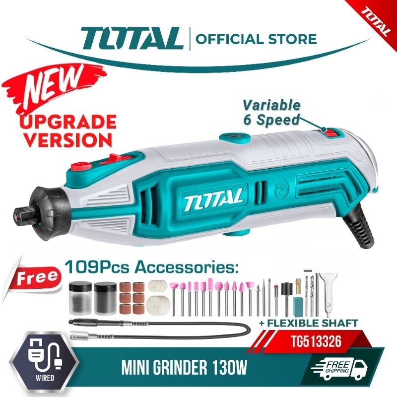 Total Mini Grinder (6 Speed) TG513326 | Shopee Malaysia